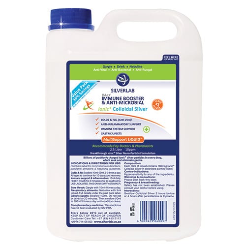 Silverlab Ionic colloidal silver liquid – 2.5L– Natah Health Shop